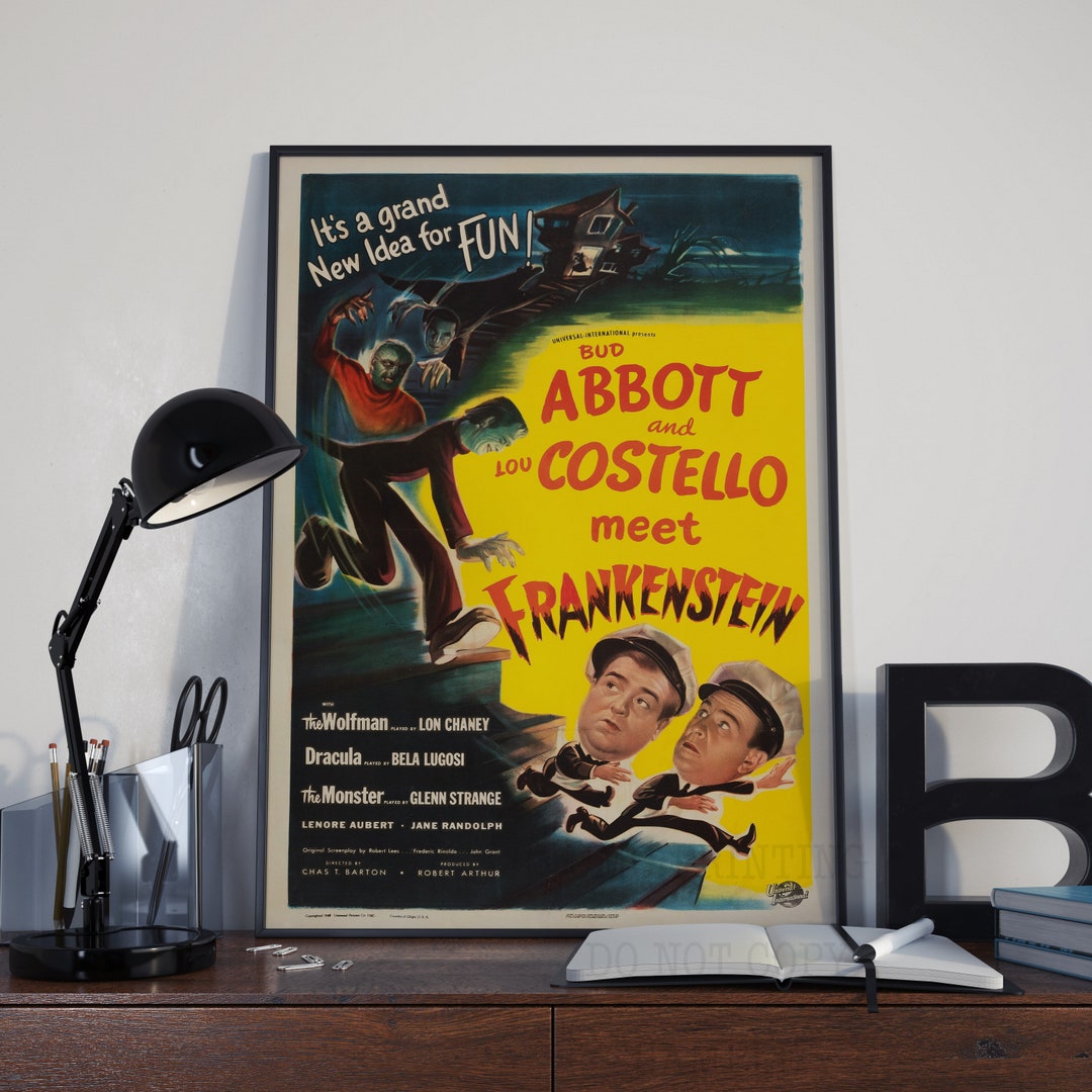 Abbot & Costello Meet Frankenstein Poster Vintage Film Prints , Old ...