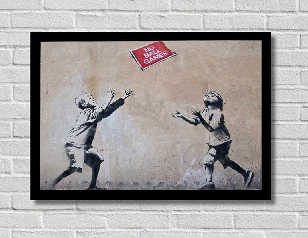 Banksy - No Ball Games Street Art Photo / Poster / Print A4 & A3 - Etsy