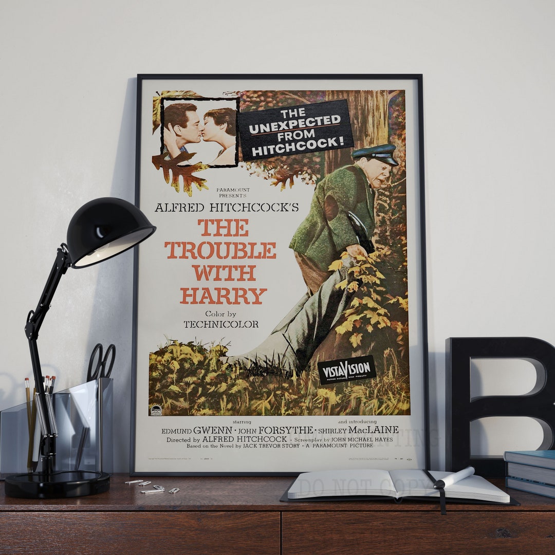 The Trouble With Harry Poster Vintage Alfred Hitchcock Film Poster for ...
