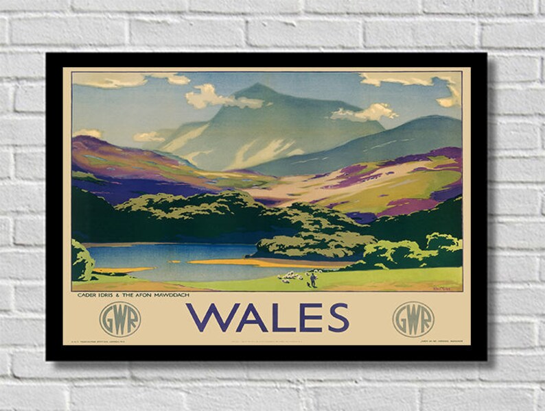 Vintage Wales Travel Countryside Poster / Print A4 & A3 - Etsy UK