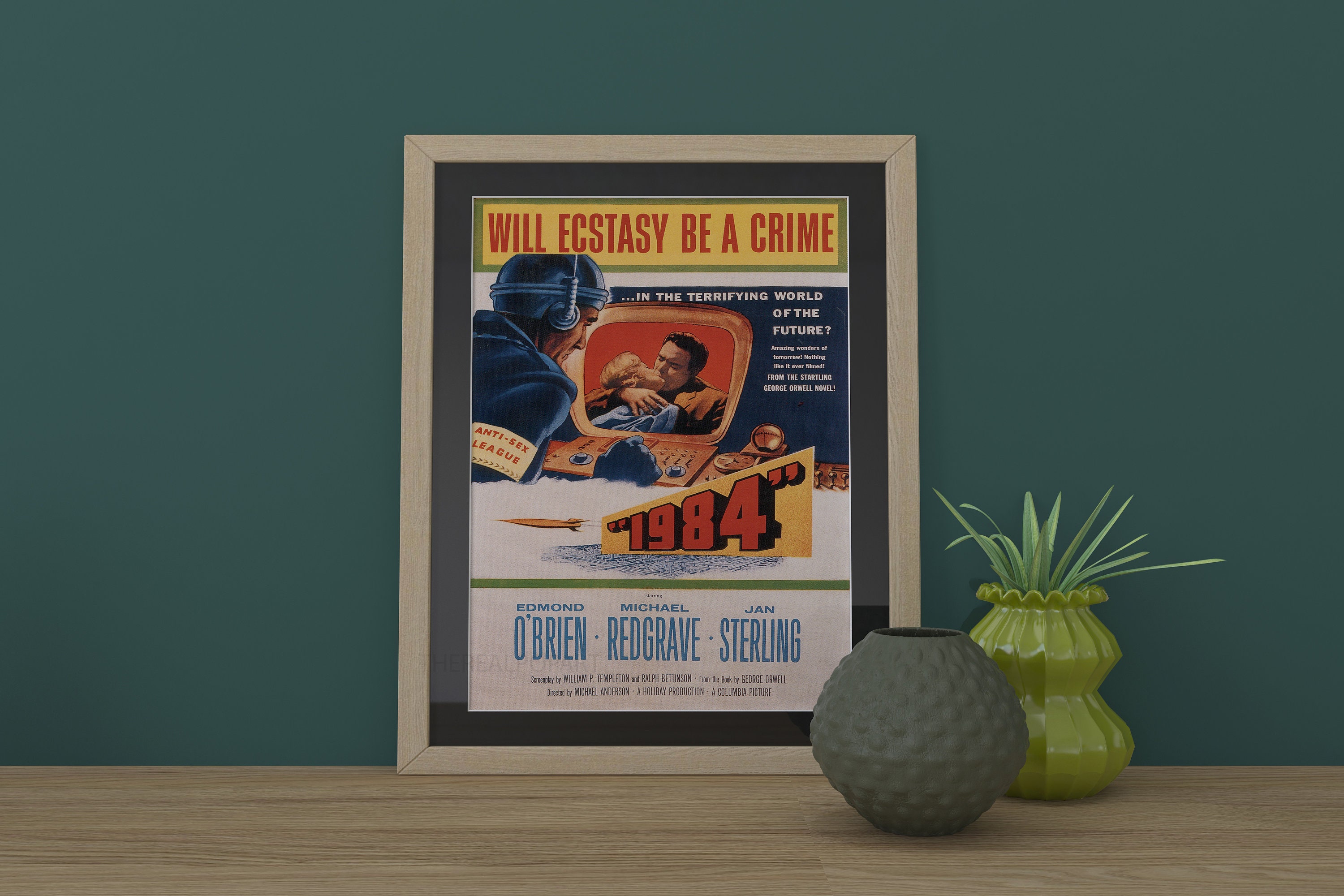 Vintage George Orwells 1984 Movie Poster , Iconic Film Print for Retro ...