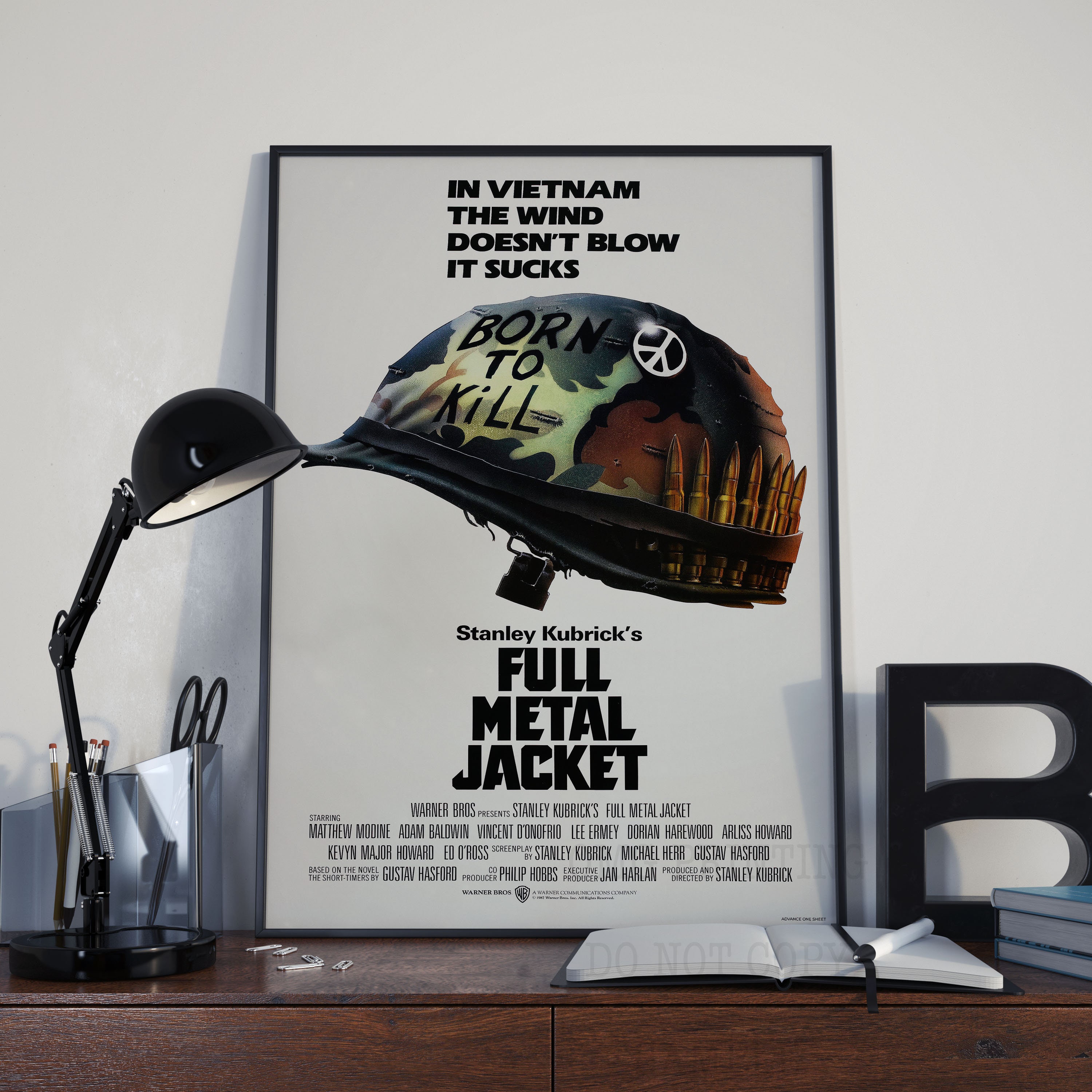 Full Metal Jacket Poster , Stanley Kubrick Film , Famous Vietnam Movie ...