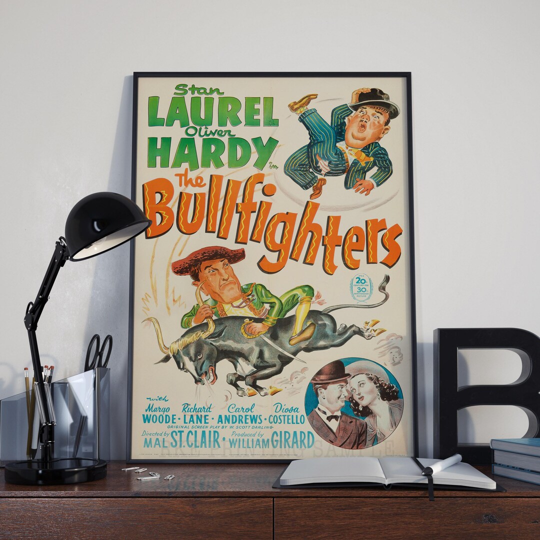 The Bullfighters 1945 Laurel & Hardy Movie Poster Print Vintage ...
