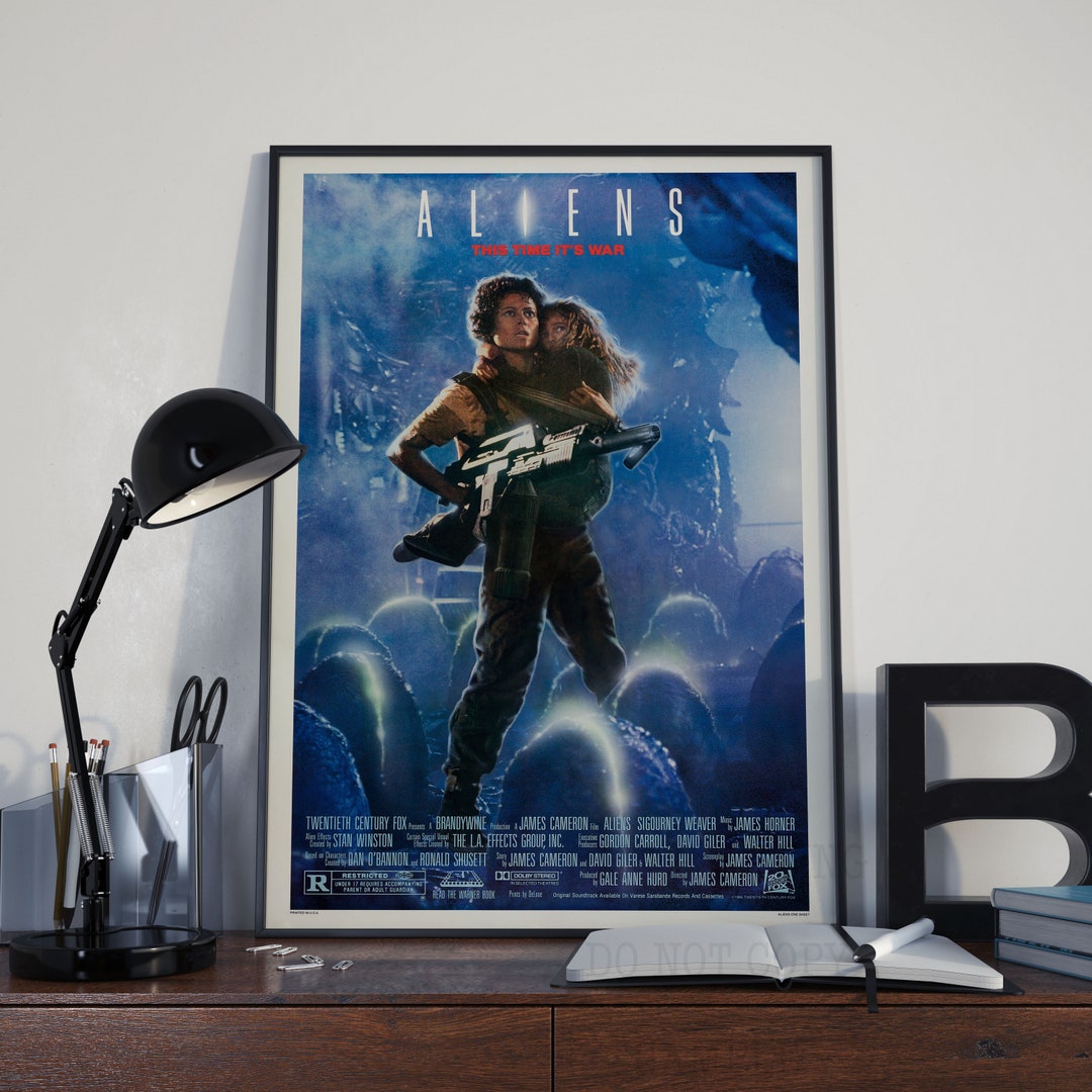 Aliens Movie Poster , Alien Sequel , Iconic James Cameron Film Print ...