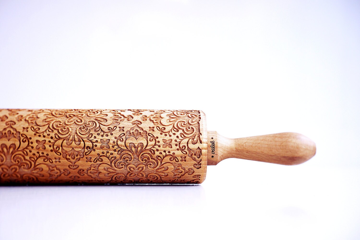 Rolling Pin Engraved DAMASK Embossing Rolling Pin Laser | Etsy