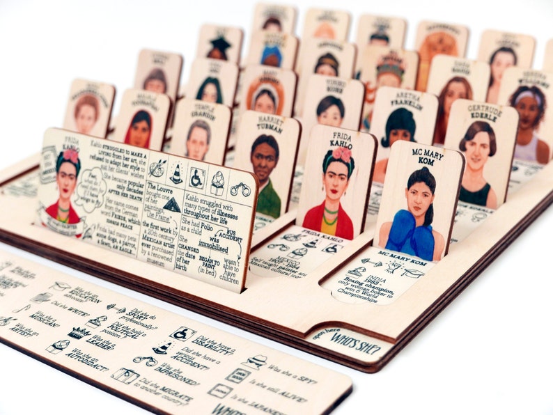 Who's She Wooden Board Game About Amazing Women's - Etsy