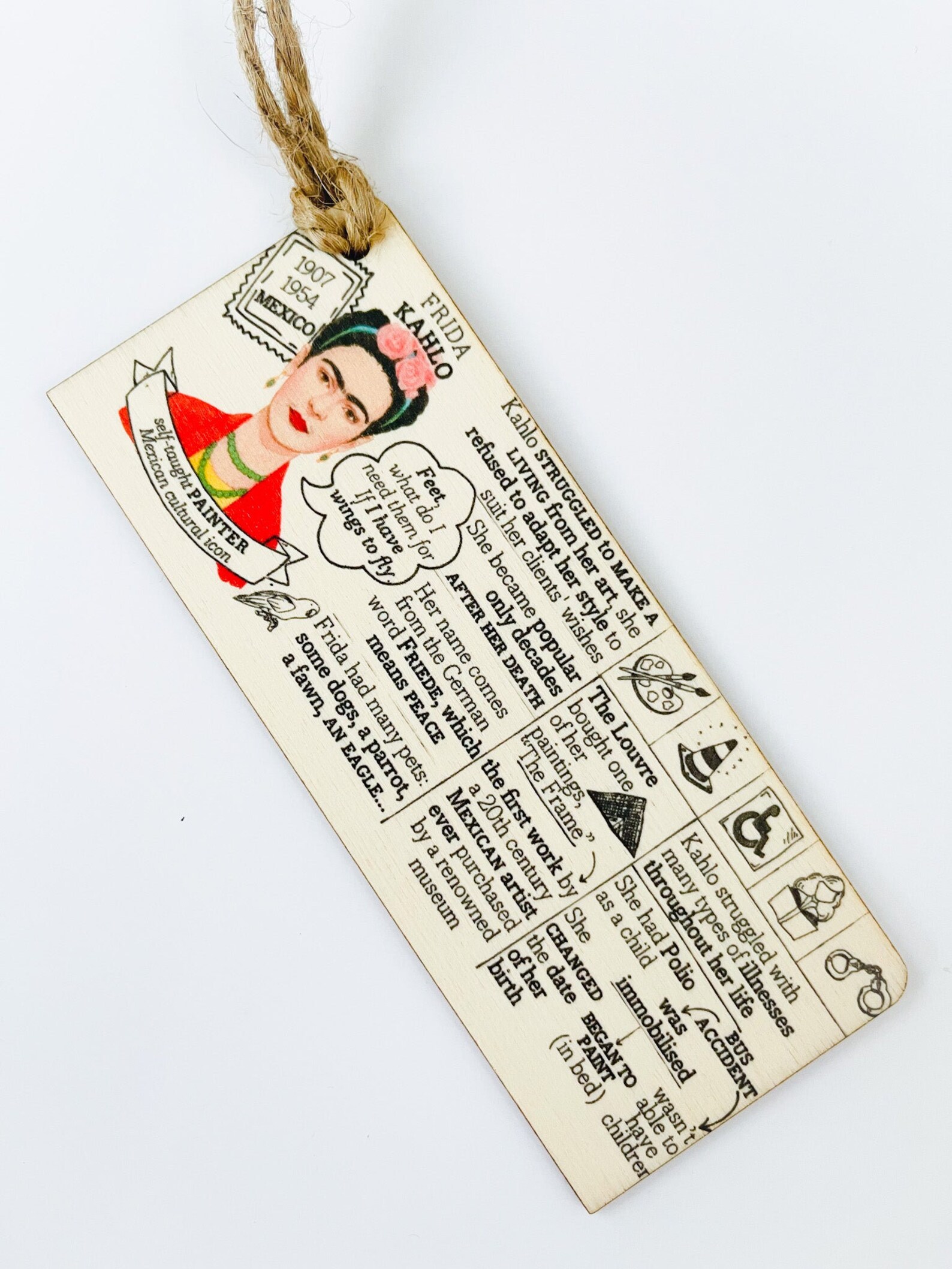 Herstory Wooden Bookmark English Francais Italiano - Etsy