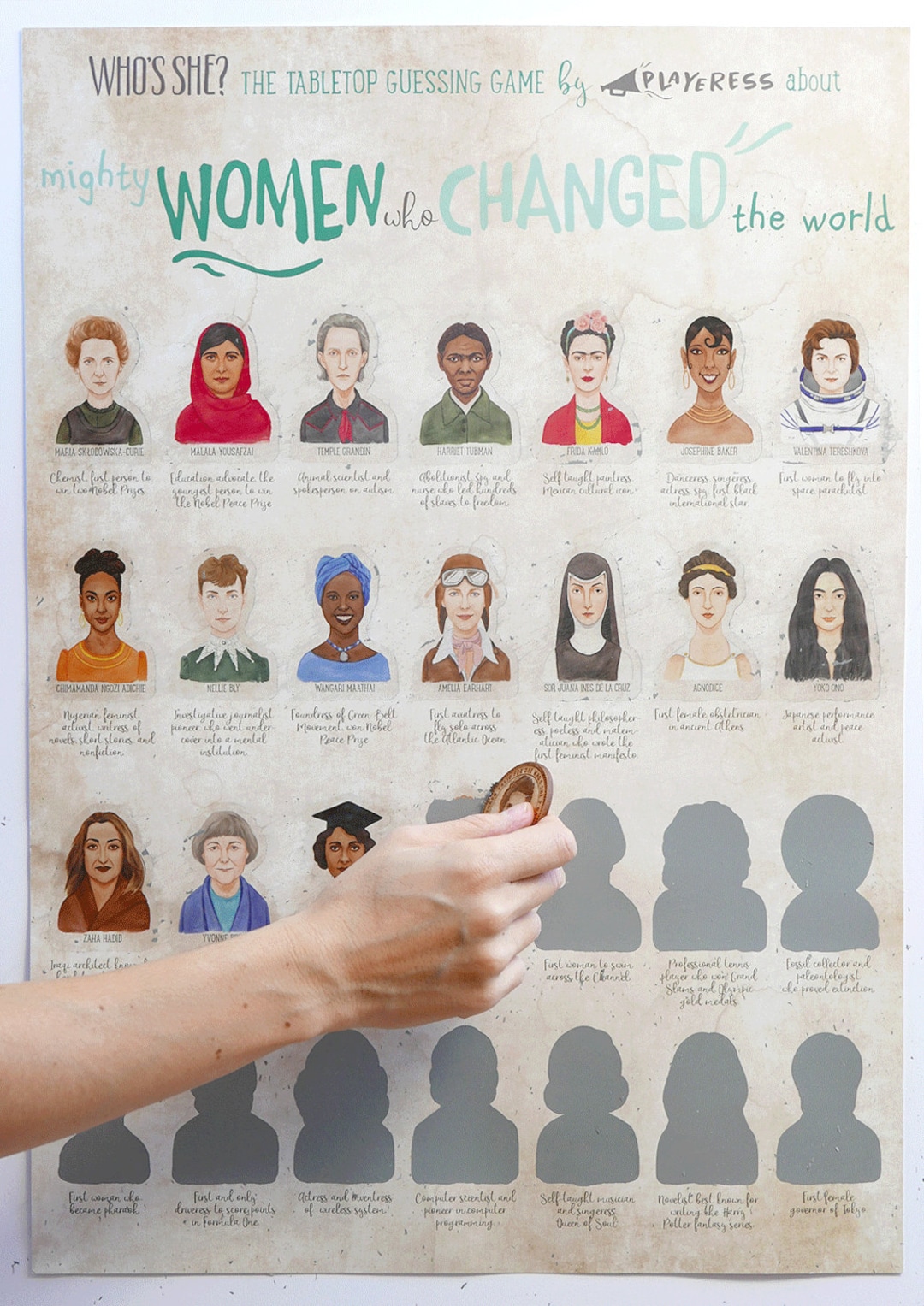 WHO'S SHE? Scratch-off Poster - Guess Her Identity! - Etsy