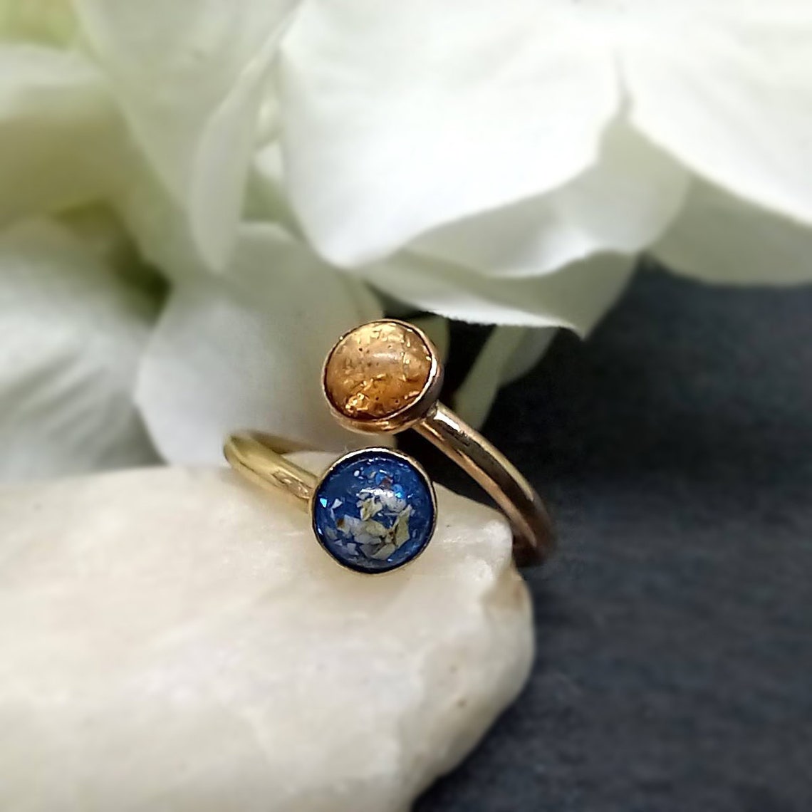 Gold Memorial Keepsake Ring in Memory of Departed Loved Ones - Etsy UK