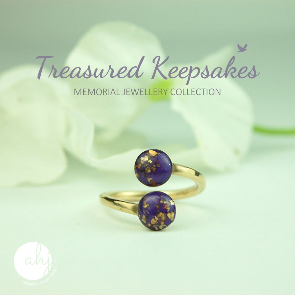 Gold Memorial Keepsake Ring in Memory of Departed Loved Ones - Etsy UK