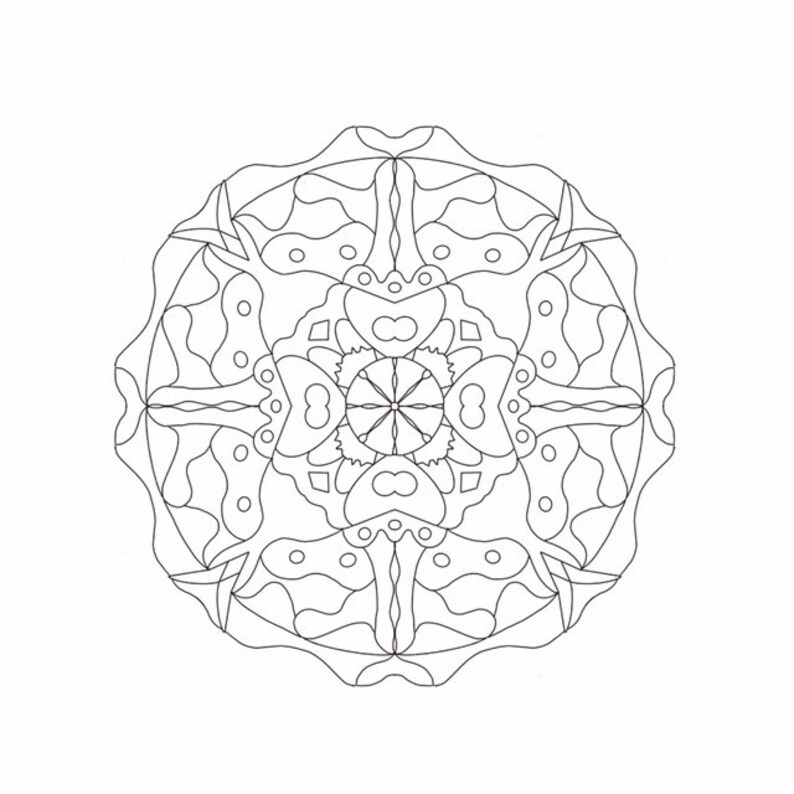 Mindful Mandala Coloring Pages - Etsy