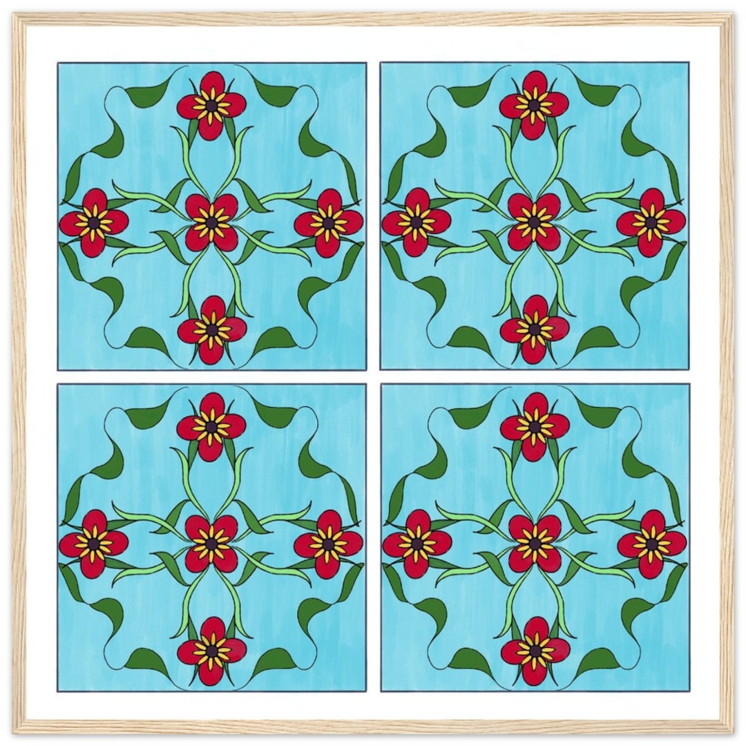 Framed Lisbon Tile Painting, Ready to Hang Portugal Art Print, Lisbon ...