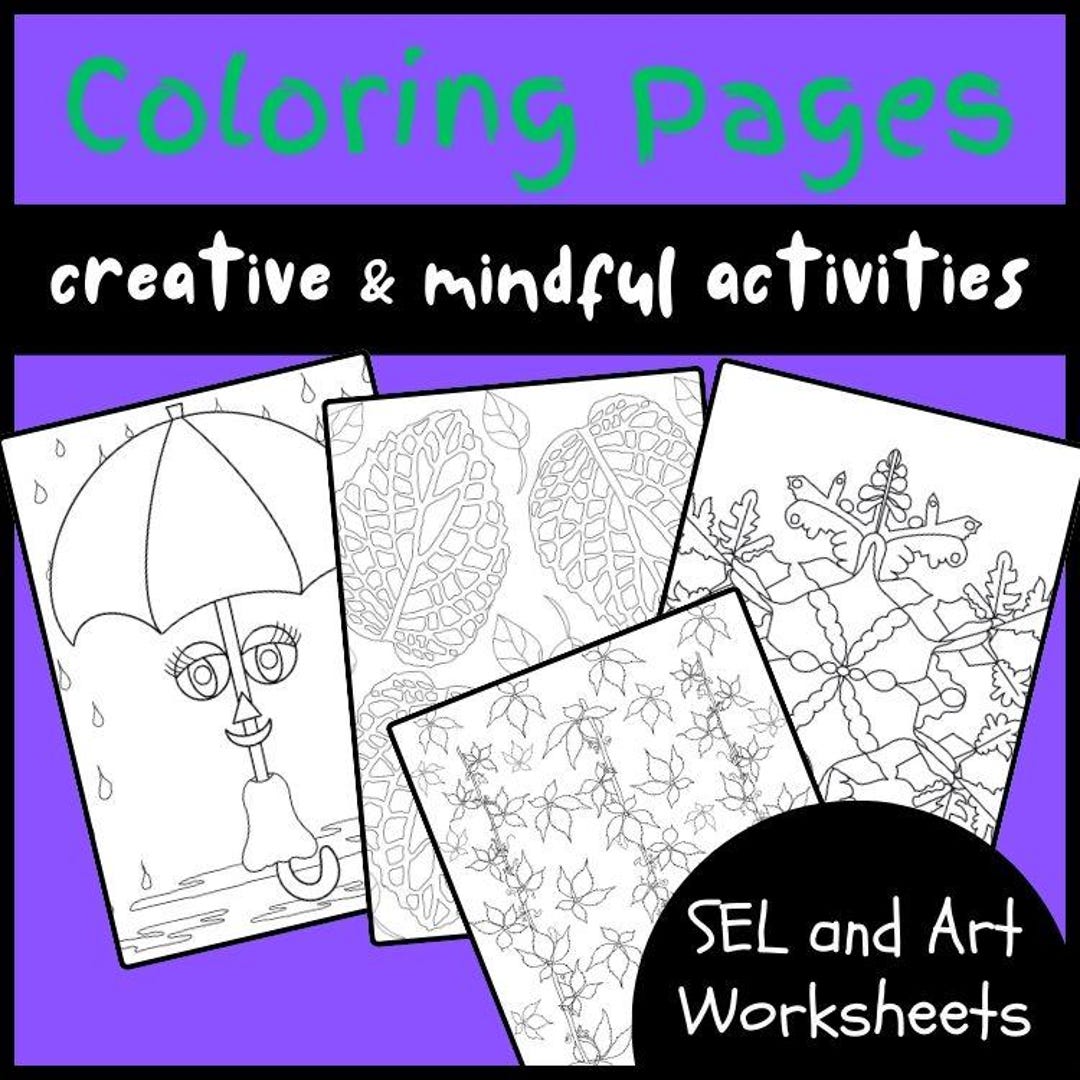 10 Unique Object Coloring Pages | Mindful Art Activities for Kids ...