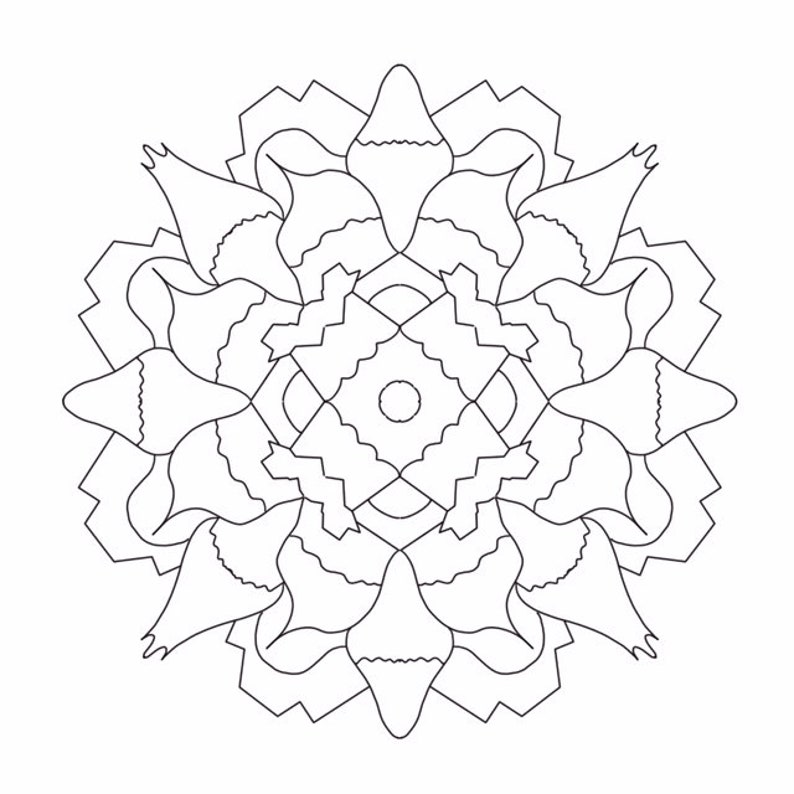 Mindful Mandala Coloring Pages - Etsy