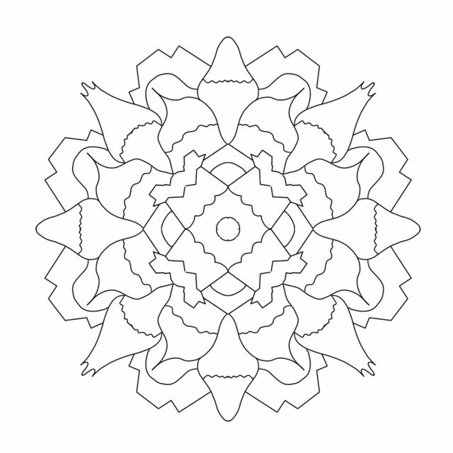 Mindful Mandala Coloring Pages - Etsy