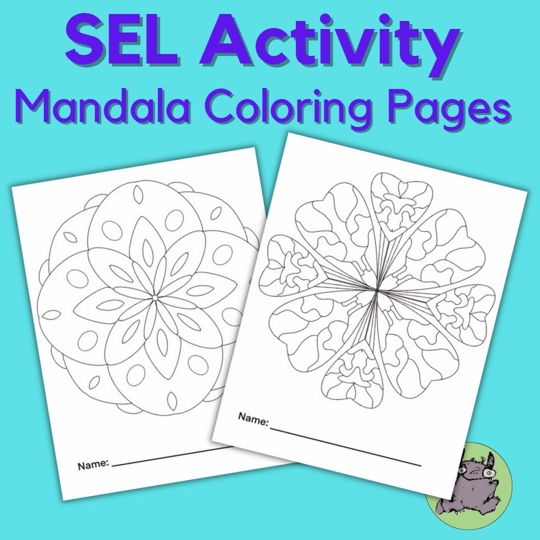 Mindful Mandala 22 Coloring Pages, Some With Self Affirmations - Etsy