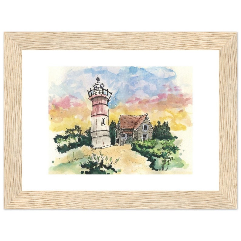 Cape Cod Landscape Art Print, Beach Art Print, Ready to Hang Lighthouse ...