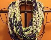Items similar to Pick One: Seattle Seahawks Crocheted Infinity Chain ...