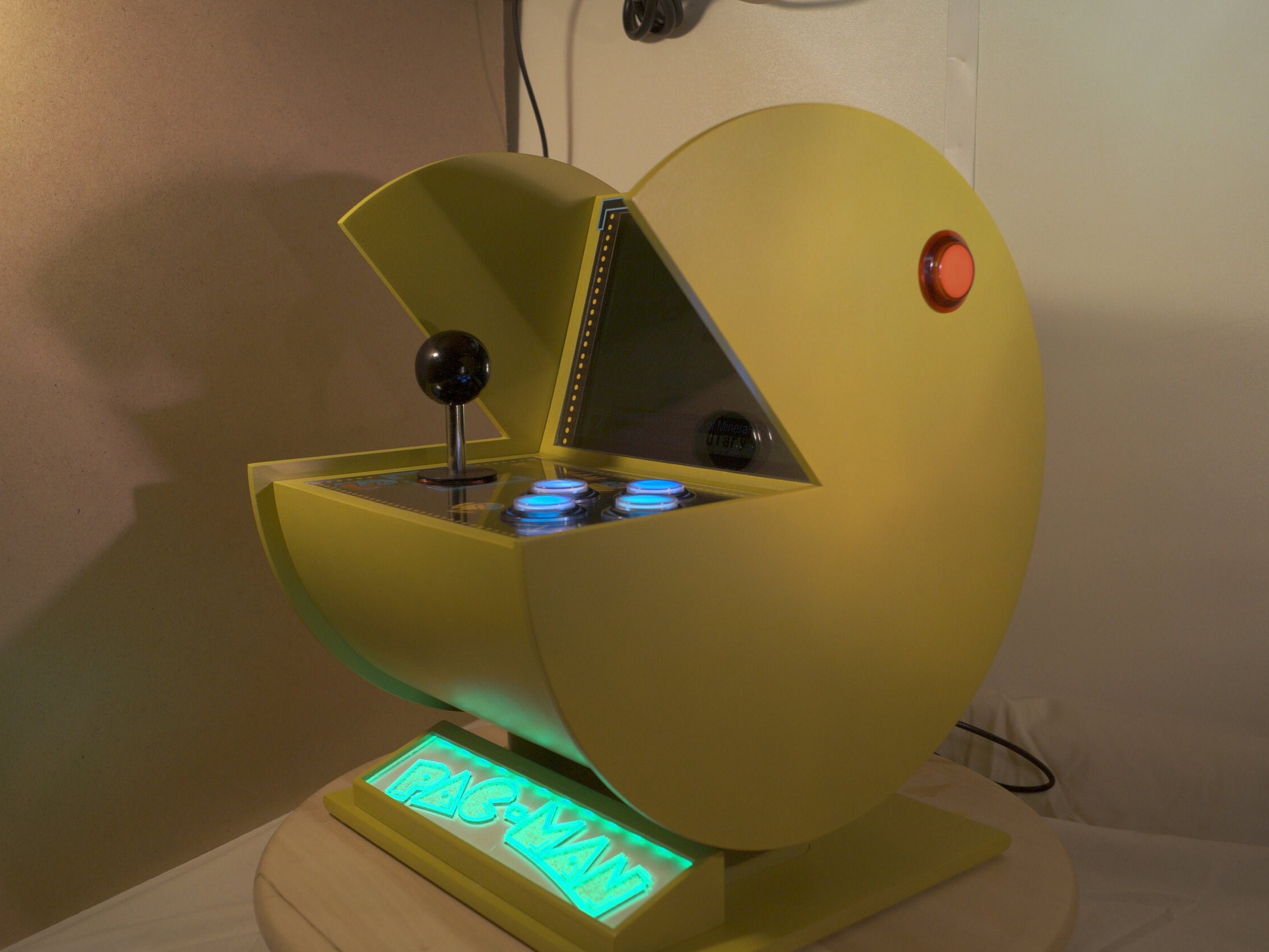 Pacman Arcade Cabinet 31x22x25cm (digital Files) Include Lighburn Ready ...