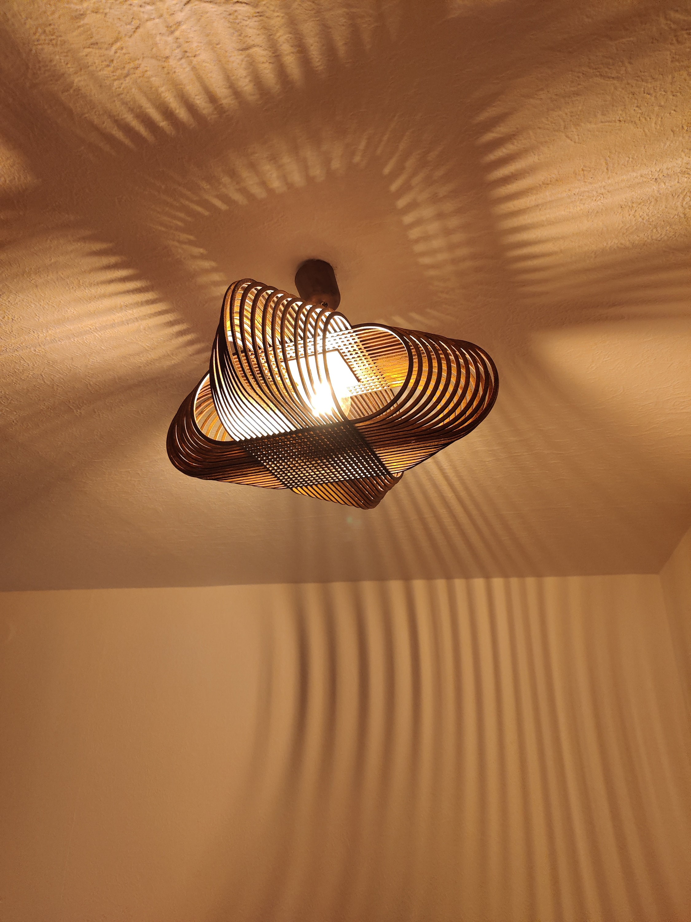 Minimalist Design Ceiling Light 37x37x15cm for 3mm Wood (digital Files ...