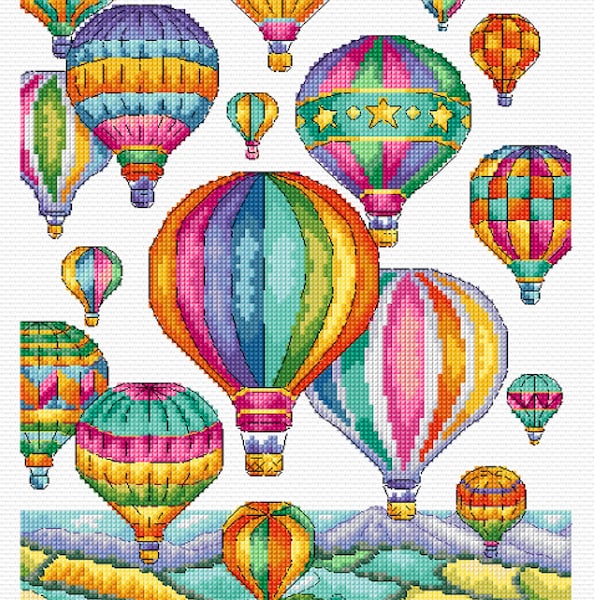 Balloon Cross Stitch - Etsy