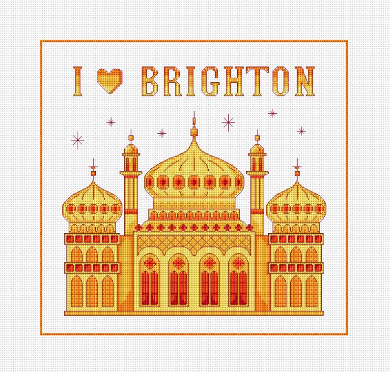 I Love Brighton Cross Stitch Pattern - Etsy UK