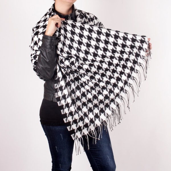 Houndstooth Scarf - Etsy