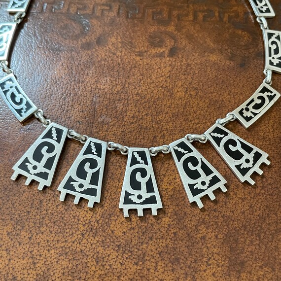 Tilo Vintage Taxco Sterling Silver Overlay Black Pati… - Gem