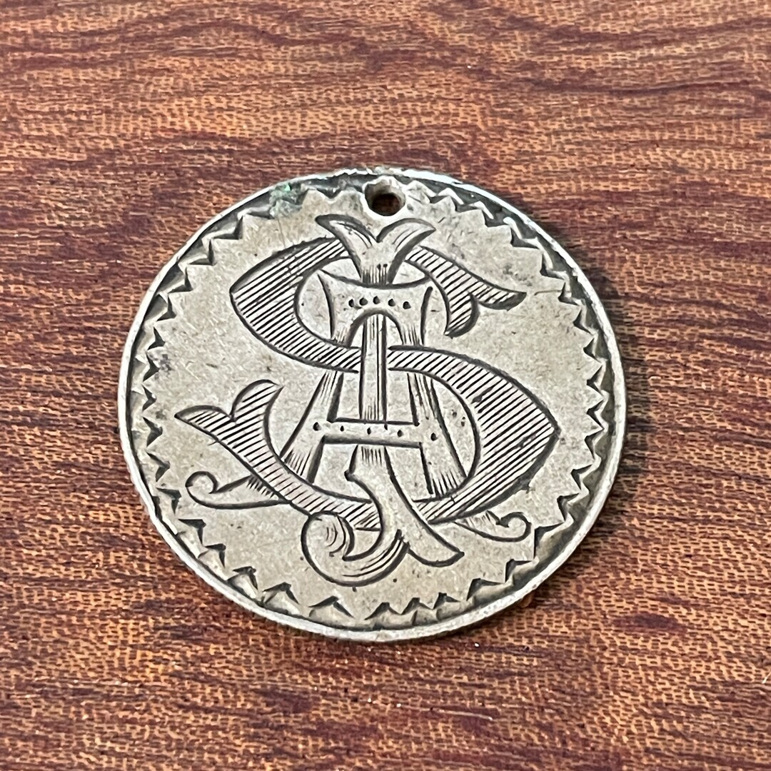 Victorian Silver Love Token Seated Liberty Quarter 1877 SAJ Sja ASJ Ajs ...