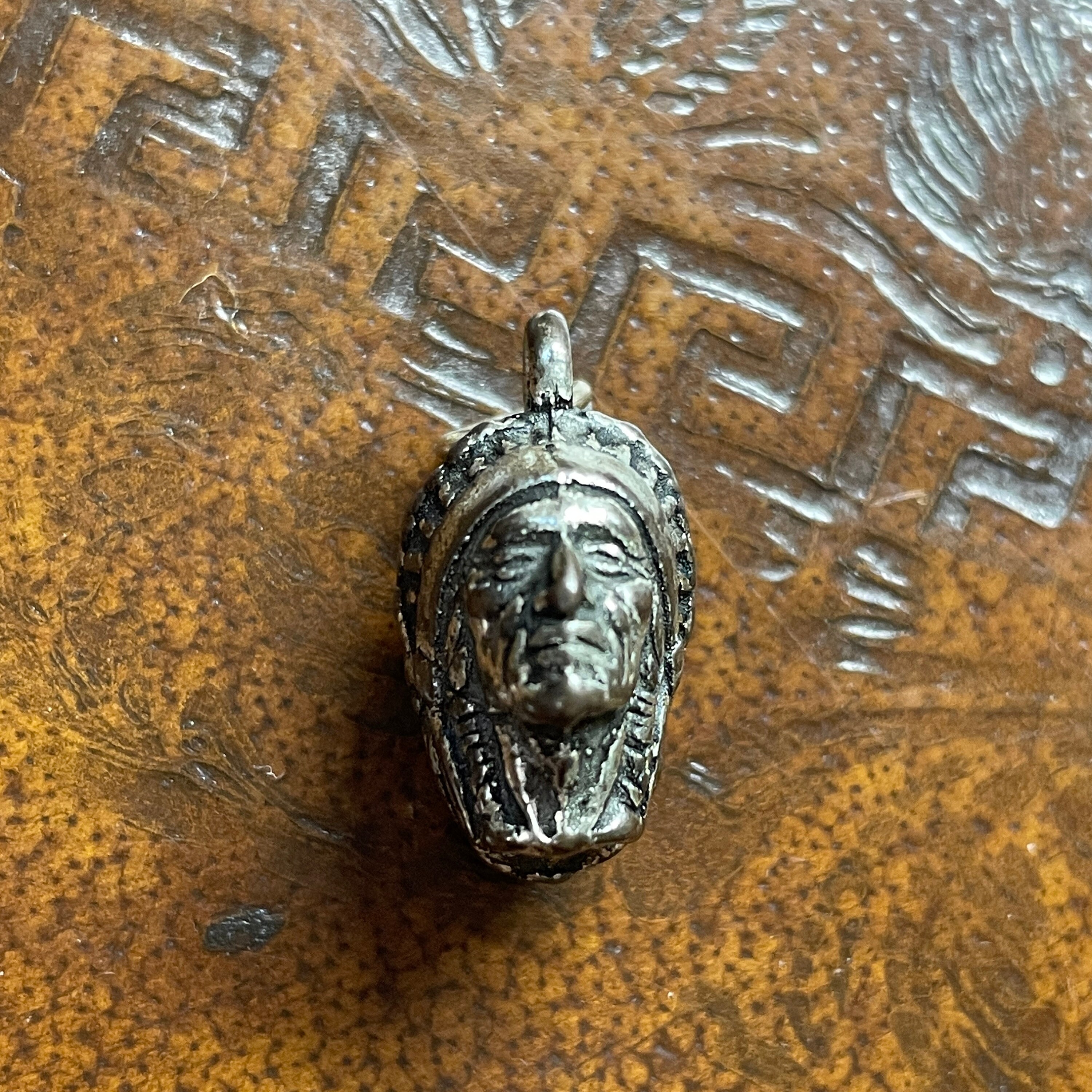 Vintage Sterling Silver Indian Chief Charm 3-D Vintage Indian Chief ...