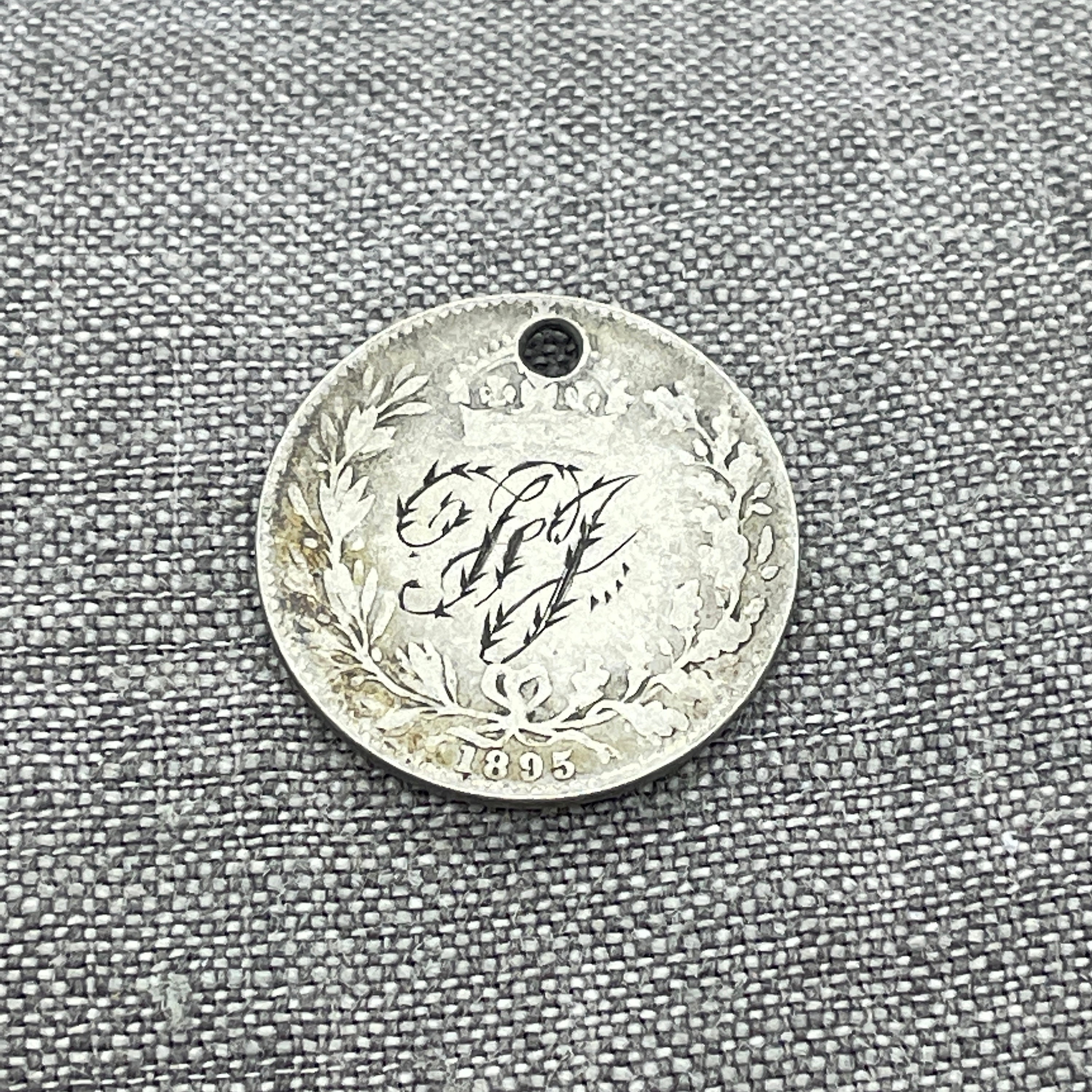Victorian Silver Love Token British Sixpence FJ 1895 UK Sixpence - Etsy