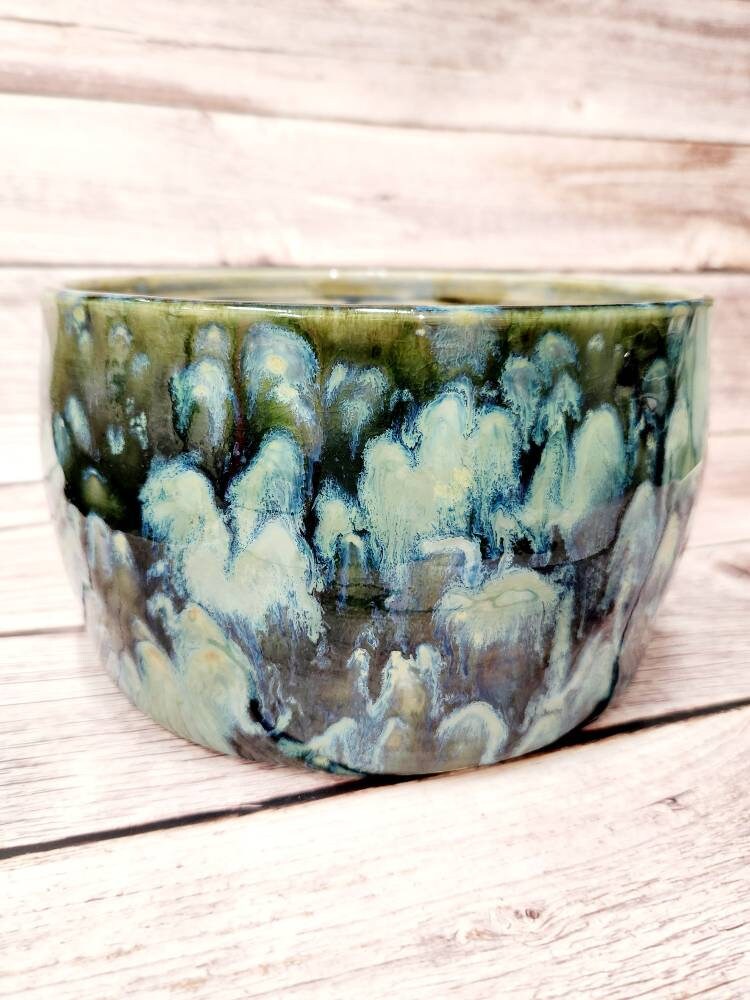 Handmade Hanging Macrame Ceramic Pottery Planter Set