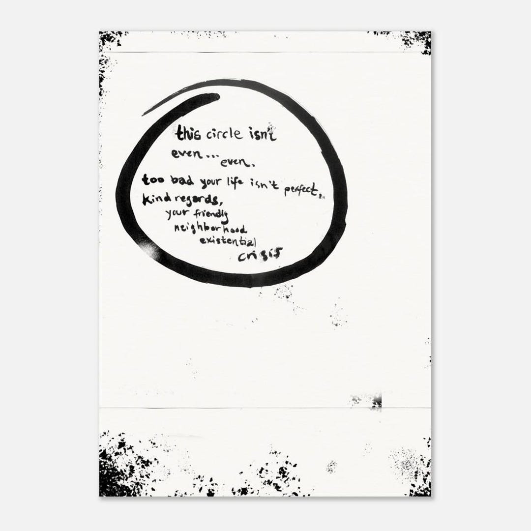 Art Poster "existential Circle" - Etsy