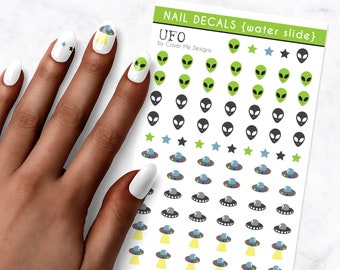 Alien Nail Decals - Etsy