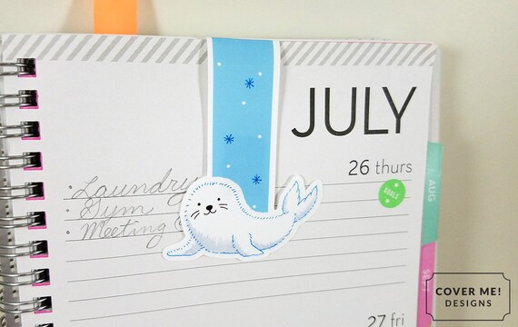 Baby Seal Large Magnetic Bookmark | Etsy