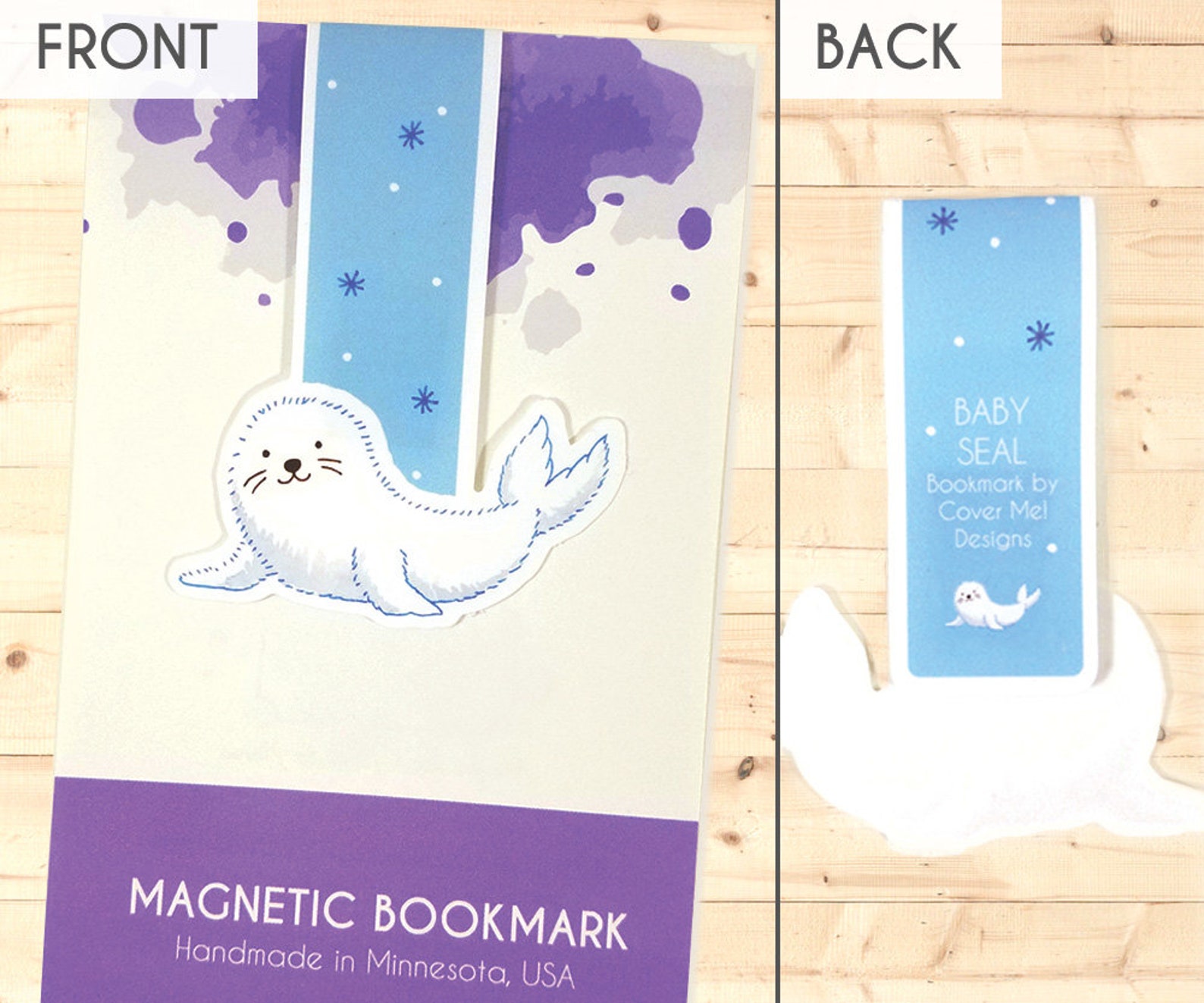 Baby Seal Large Magnetic Bookmark - Etsy