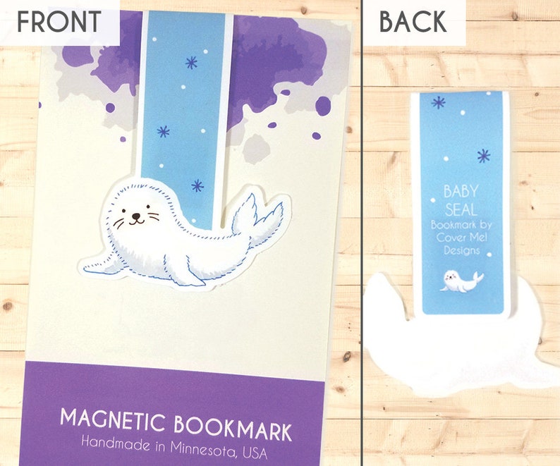 Baby Seal Large Magnetic Bookmark - Etsy