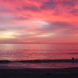 Surfers Delight, Sunset, Pink, Sky, Beach, Carlsbad, San Diego ...