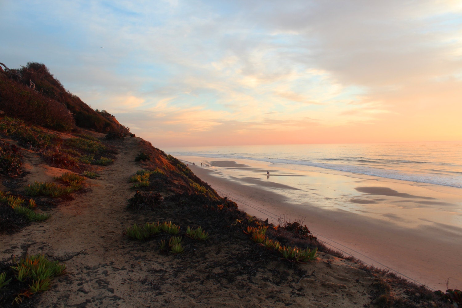 Cliff and Sea, Sunset, South Ponto Beach, Carlsbad, California - Etsy