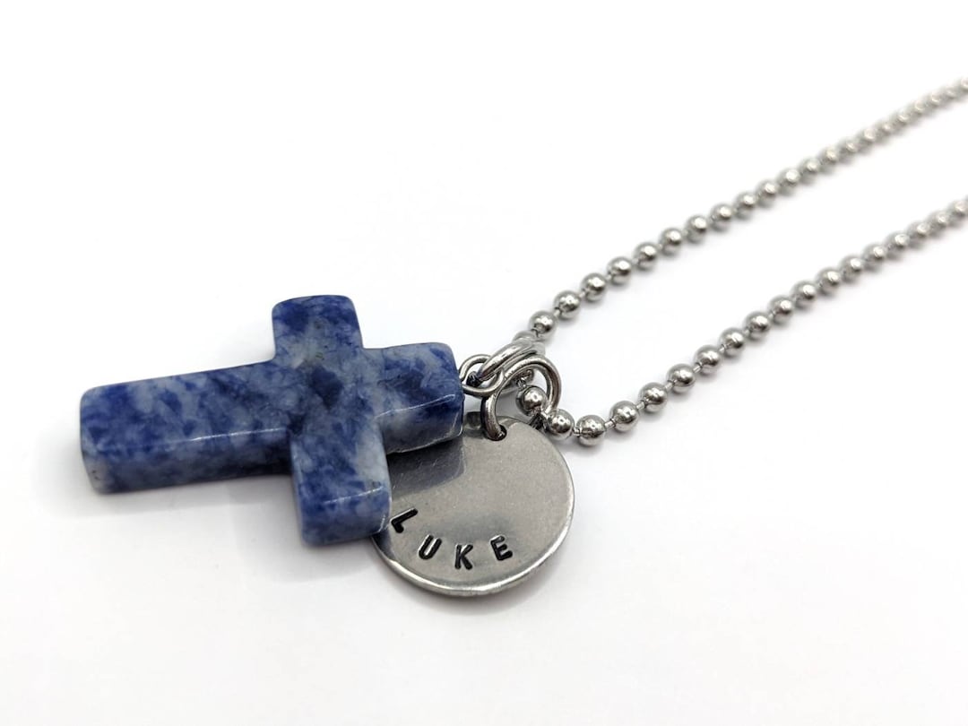 Personalized Cross Necklace, Confirmation Gift, Gift for Dad, Gift for ...