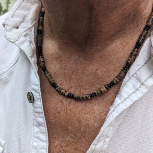 Surf Necklace for Men, Mens Necklace Black, Mens Choker, Boyfriend Gift ...