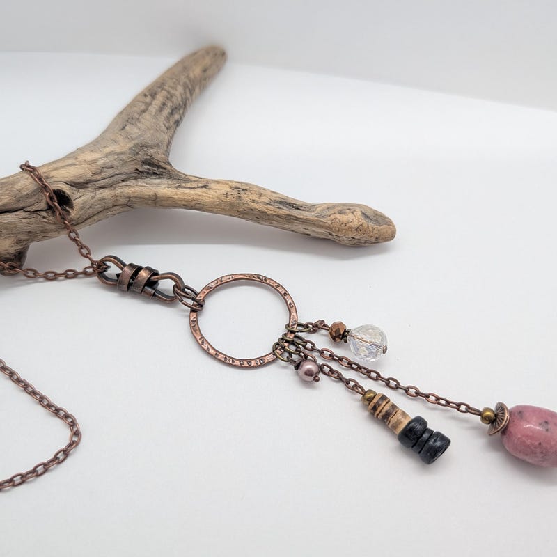 Long Pink Heart Necklaces - Etsy