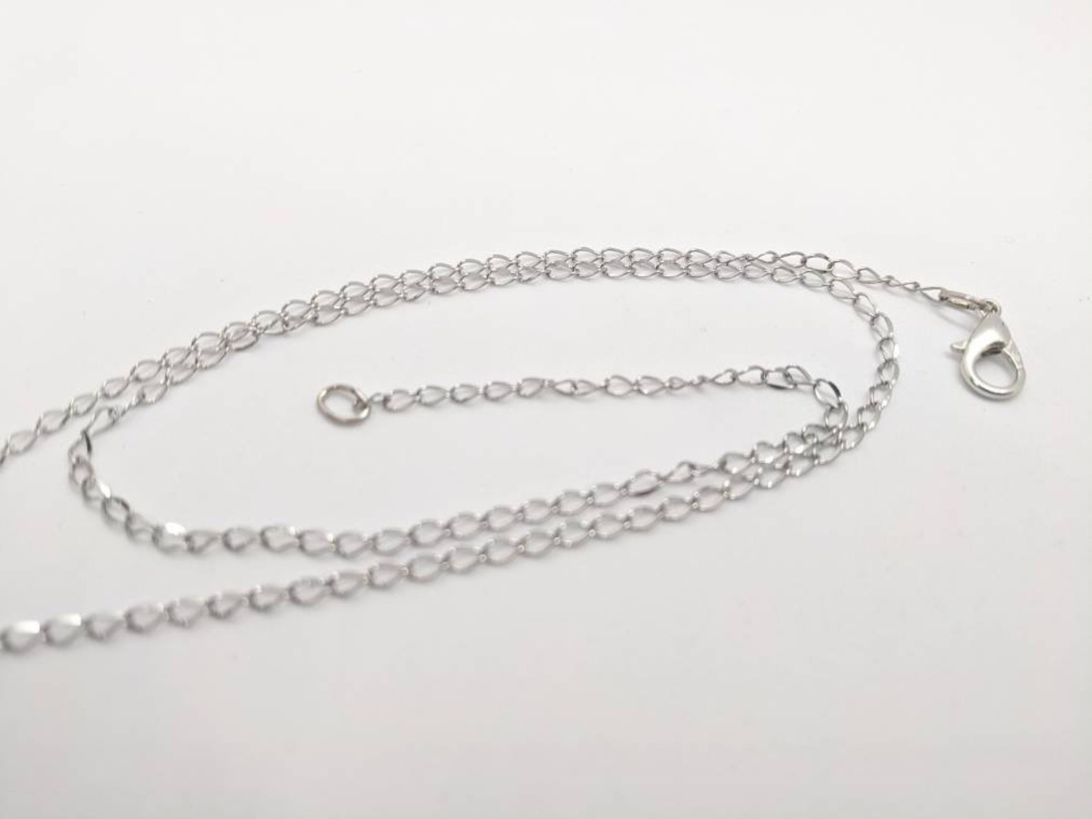 Silver chain in your choice length surgical stainless steel | Etsy