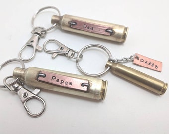 Custom Skull and Shell Casing Keychain - Etsy