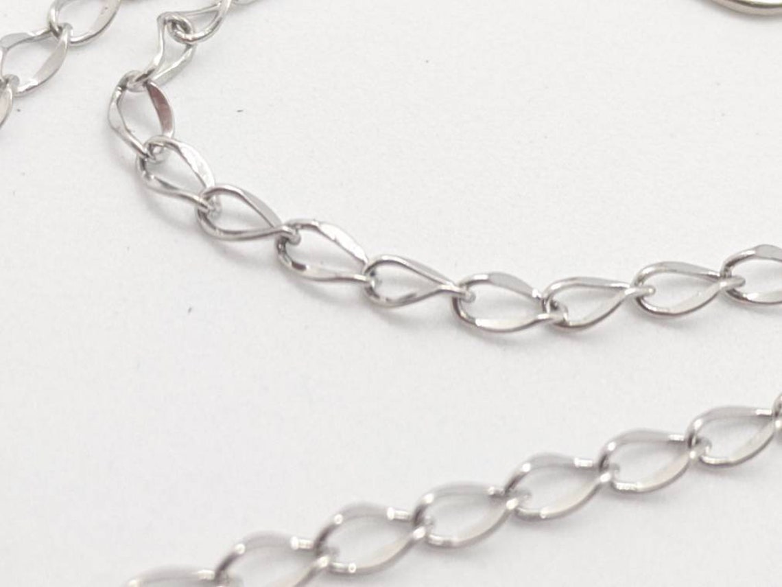Silver chain in your choice length surgical stainless steel | Etsy