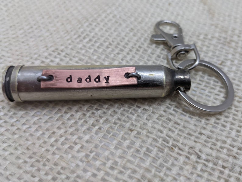 Personalized Recycled Bullet Keychain, Shell Casing Gift for Dad ...