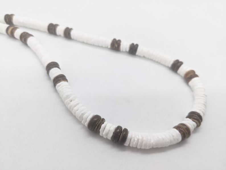 Puka Shell Surf Necklace White Surfer Style Choker Tropical - Etsy