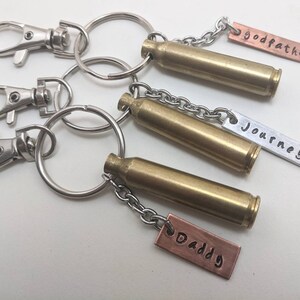 Personalized Recycled Bullet Keychain, Shell Casing Gift for Dad ...