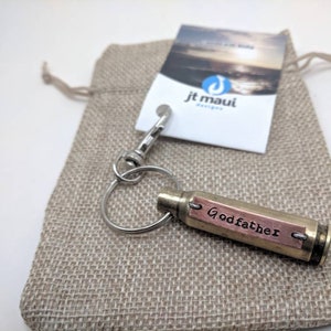 Personalized Recycled Bullet Keychain, Shell Casing Gift for Dad ...