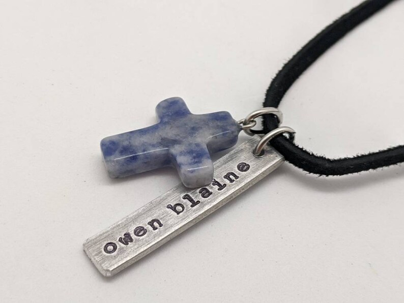 Unisex Cross Necklace Small Personalized Cross Necklace Boys - Etsy